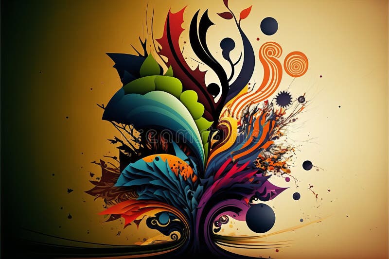 Creativity Abstract Art (generative AI) Stock Illustration ...