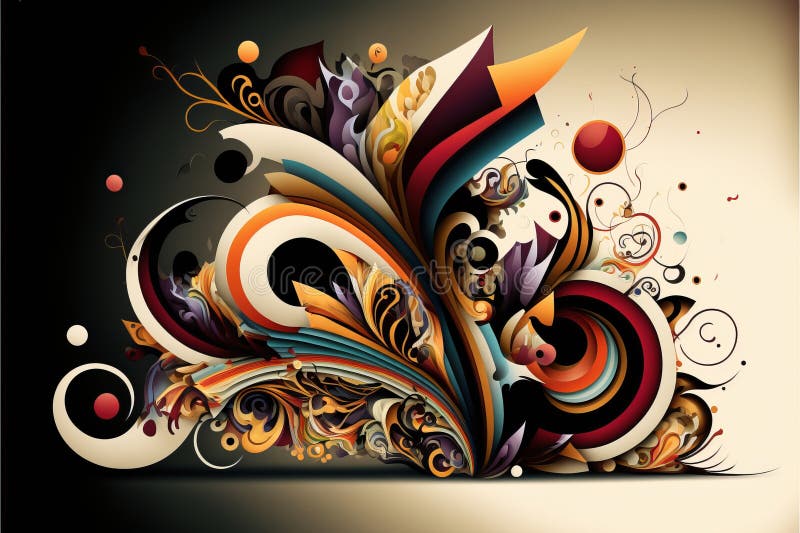 Creativity Abstract Art (generative AI) Stock Illustration ...