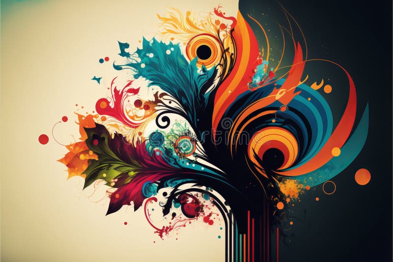 Creativity Abstract Art (generative AI) Stock Illustration ...