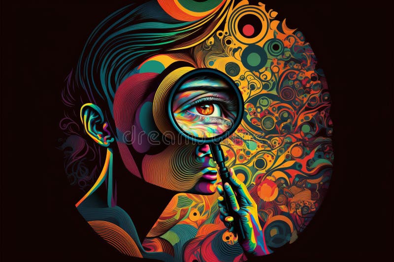 Curiosity Abstract Art (generative AI) Stock Illustration ...