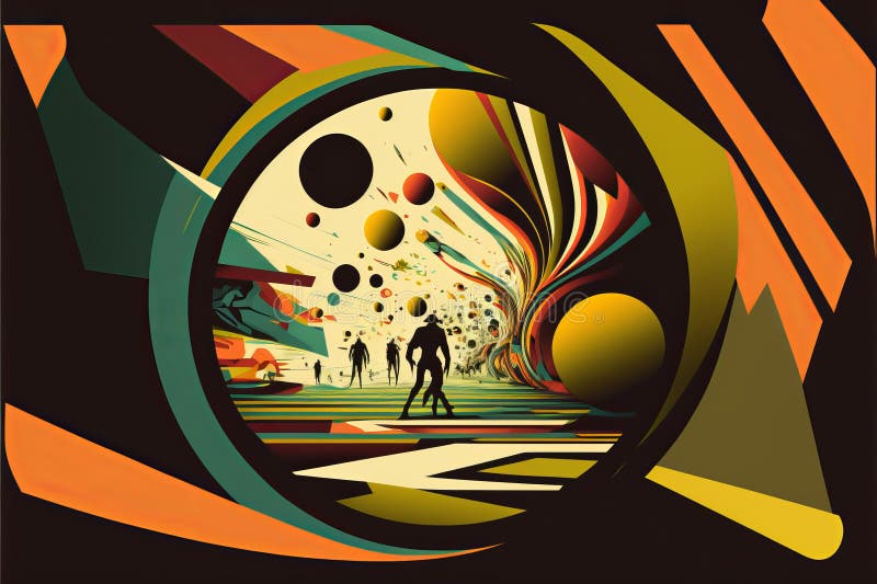 Curiosity Abstract Art (generative AI) Stock Illustration ...