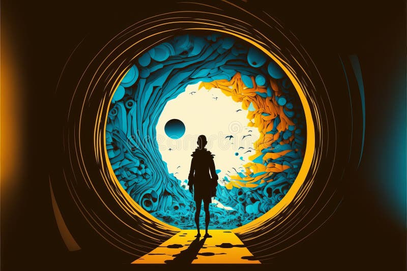 Curiosity Abstract Art (generative AI) Stock Illustration ...