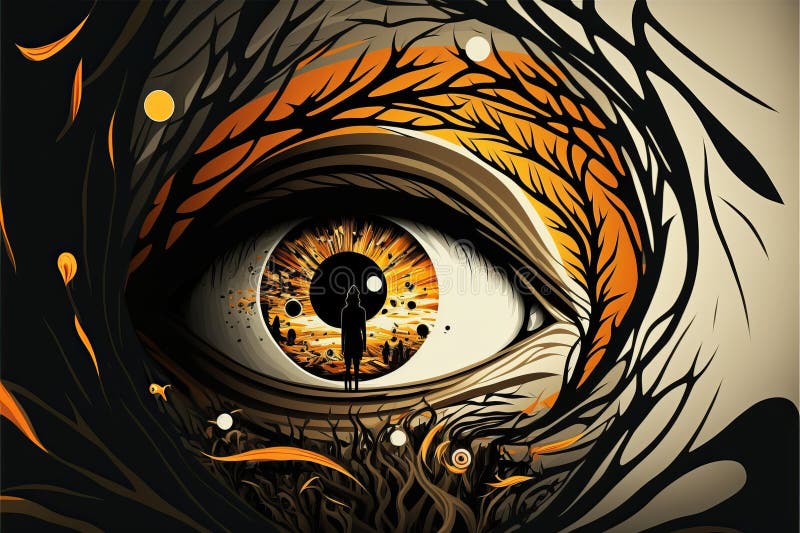 Curiosity Abstract Art (generative AI) Stock Illustration ...