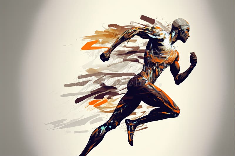 Determination Abstract Art (generative AI) Stock Illustration ...