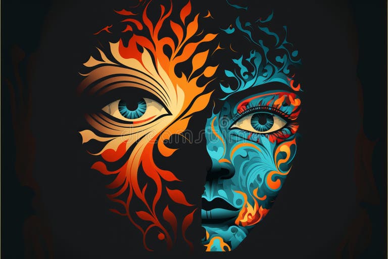 Empathy Abstract Art (generative AI) Stock Illustration - Illustration ...