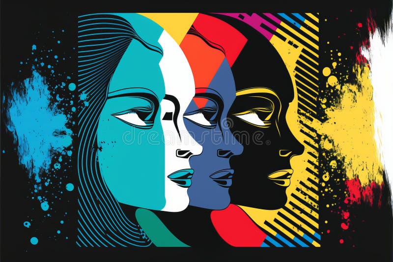 Equality Abstract Art (generative AI) Stock Illustration - Illustration ...