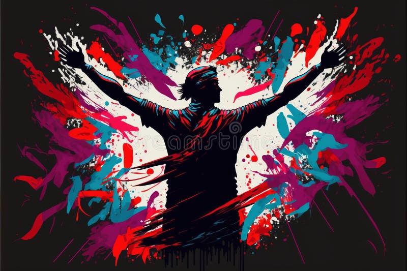 Freedom Abstract Art (generative AI) Stock Illustration - Illustration ...