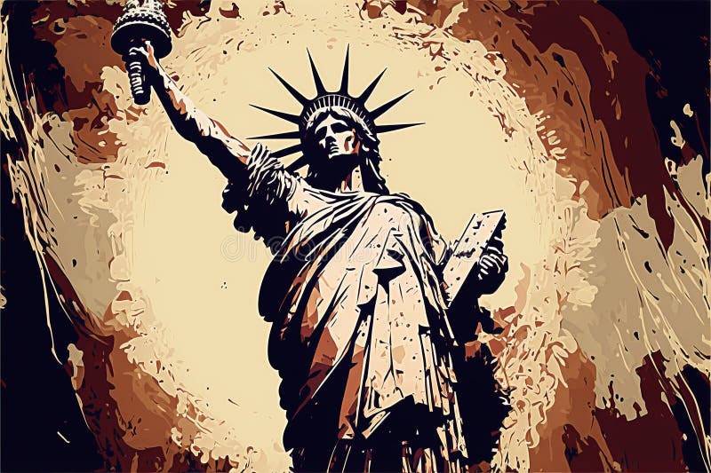 Freedom Abstract Art (generative AI) Stock Illustration - Illustration ...