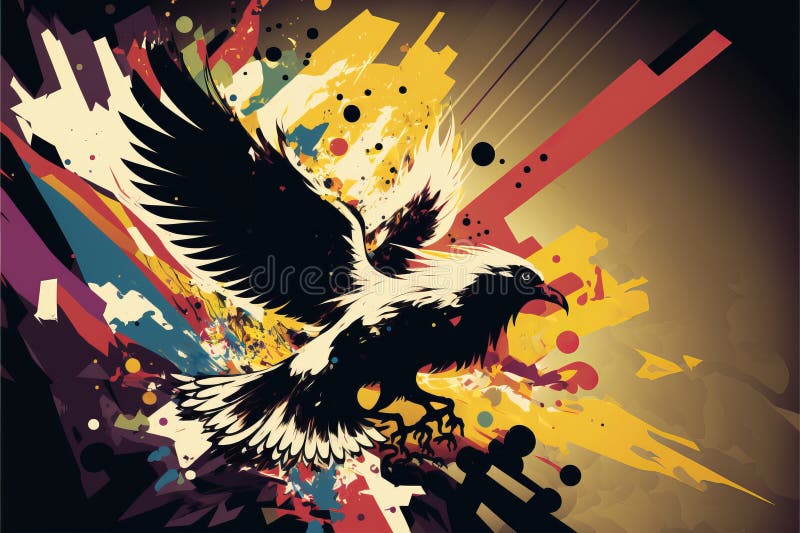 Freedom Abstract Art (generative AI) Stock Illustration - Illustration ...