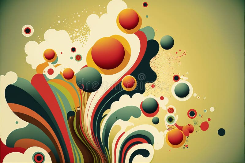 Fun Abstract Art (generative AI) Stock Illustration - Illustration of ...