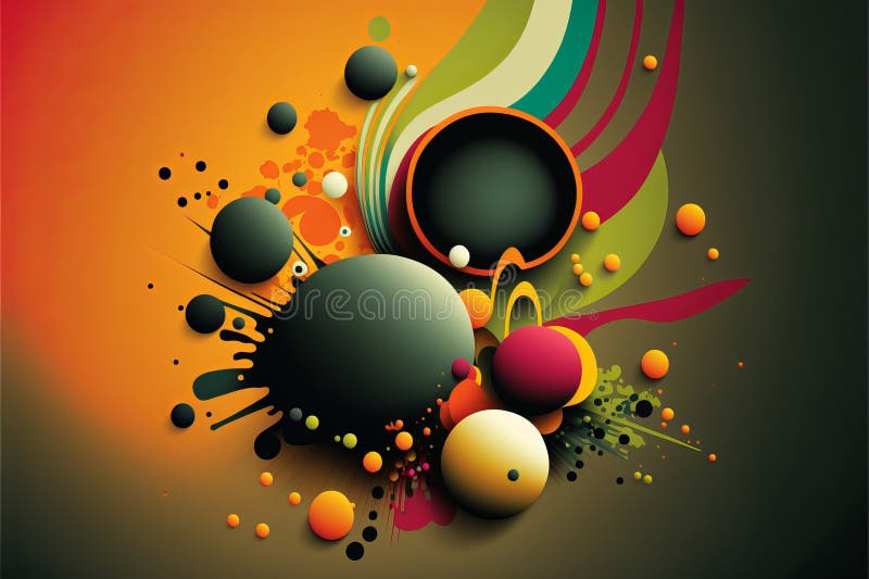 Fun Abstract Art (generative AI) Stock Illustration - Illustration of ...