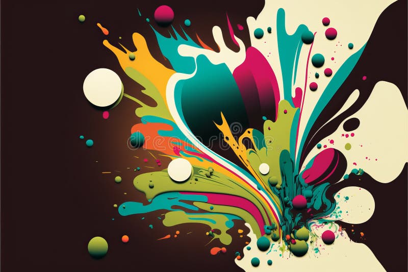 Fun Abstract Art (generative AI) Stock Illustration - Illustration of ...