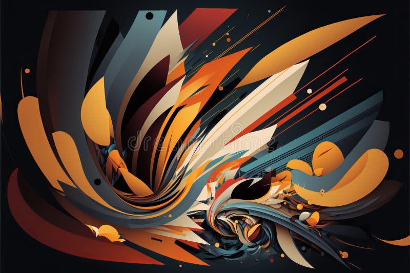 Generosity Abstract Art (generative AI) Stock Illustration ...