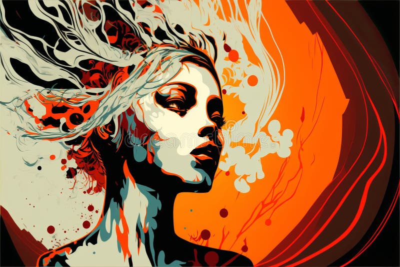 Grace Abstract Art (generative AI) Stock Illustration - Illustration of ...