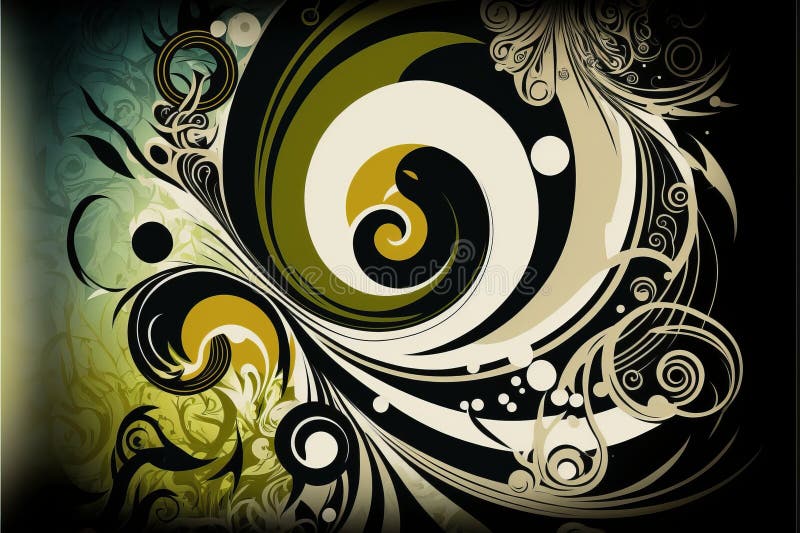 Graciousness Abstract Art (generative AI) Stock Illustration ...