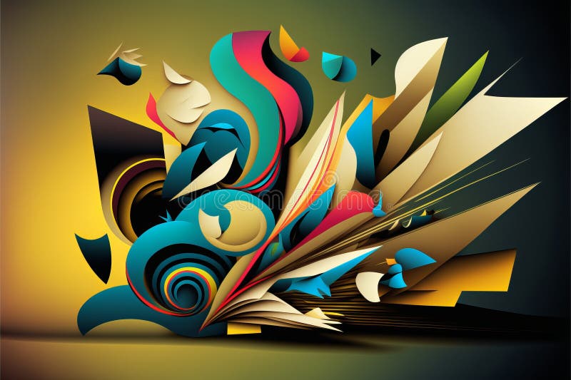 Initiative Abstract Art (generative AI) Stock Illustration ...