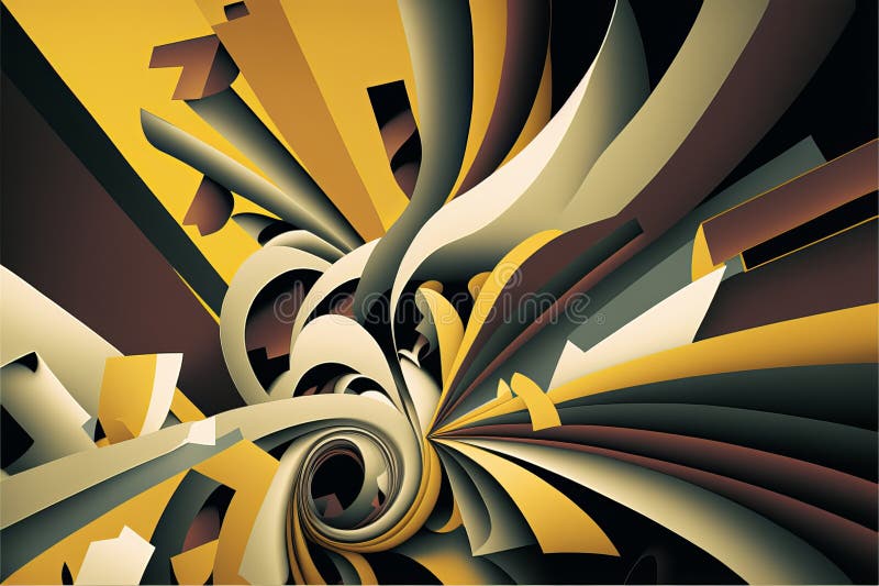 Initiative Abstract Art (generative AI) Stock Illustration ...