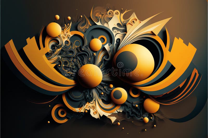 Innovation Abstract Art (generative AI) Stock Illustration ...