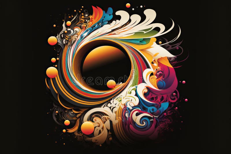 Innovation Abstract Art (generative AI) Stock Illustration ...