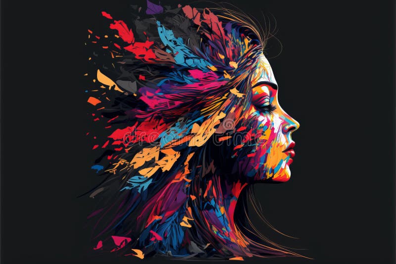 Inspiration Abstract Art (generative AI) Stock Illustration ...