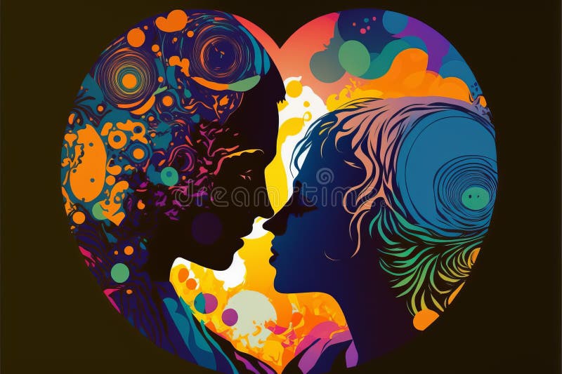 Love Abstract Art (generative AI) Stock Illustration - Illustration of ...