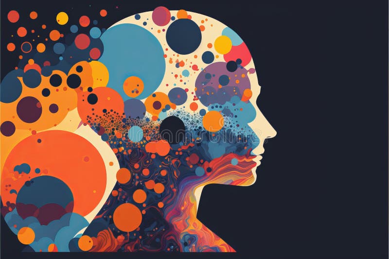 Mindfulness Abstract Art (generative AI) Stock Illustration ...