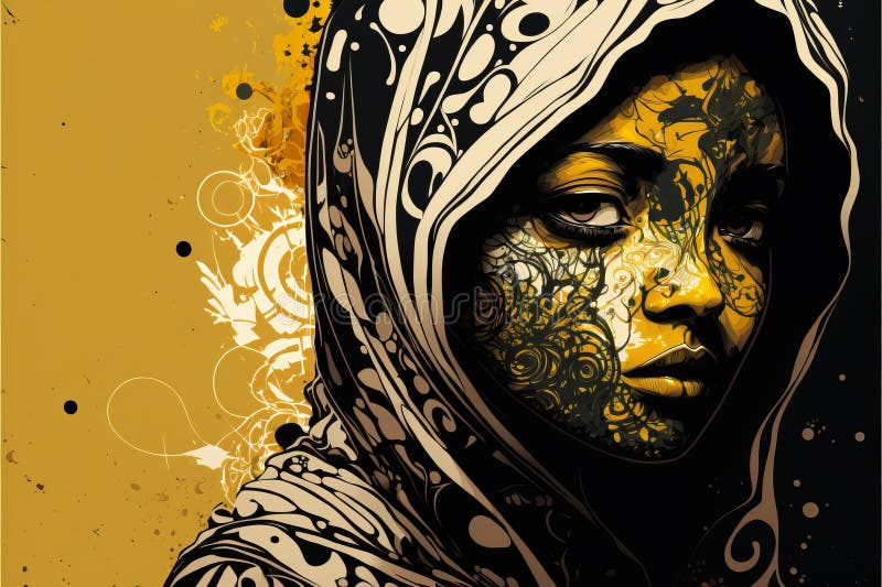 Modesty Abstract Art (generative AI) Stock Illustration - Illustration ...