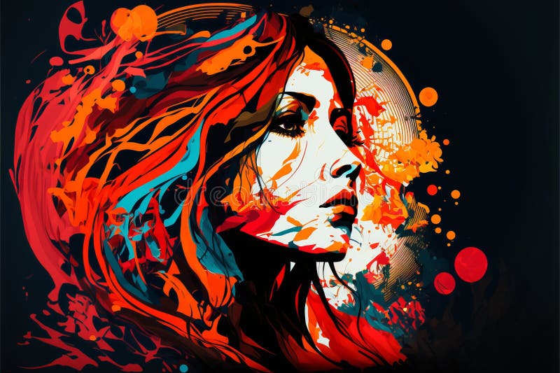 Passion Abstract Art (generative AI) Stock Illustration - Illustration ...