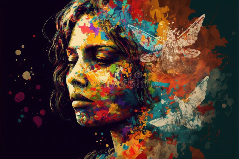 Peace Abstract Art (generative AI) Stock Illustration - Illustration of ...