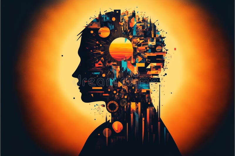 Productivity Abstract Art (generative AI) Stock Illustration ...