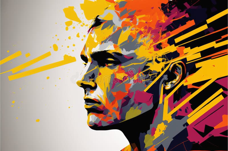 Self-discipline Abstract Art (generative AI) Stock Illustration ...