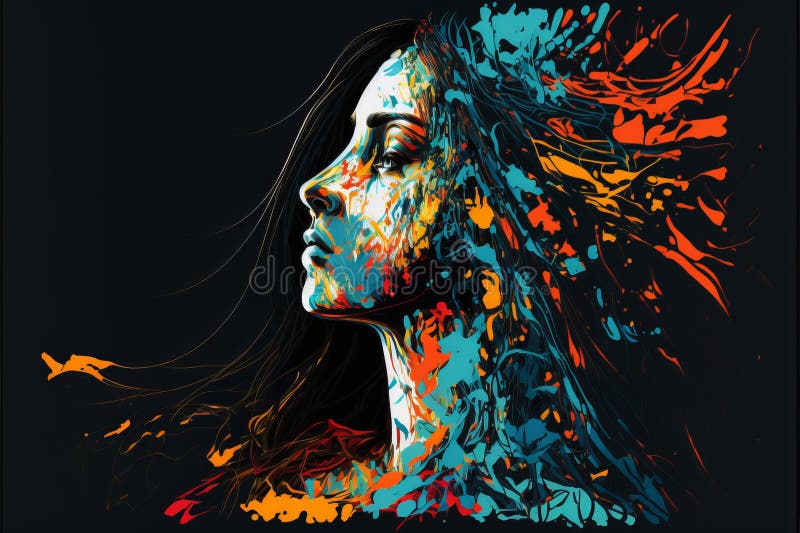Selflessness Abstract Art (generative AI) Stock Illustration ...
