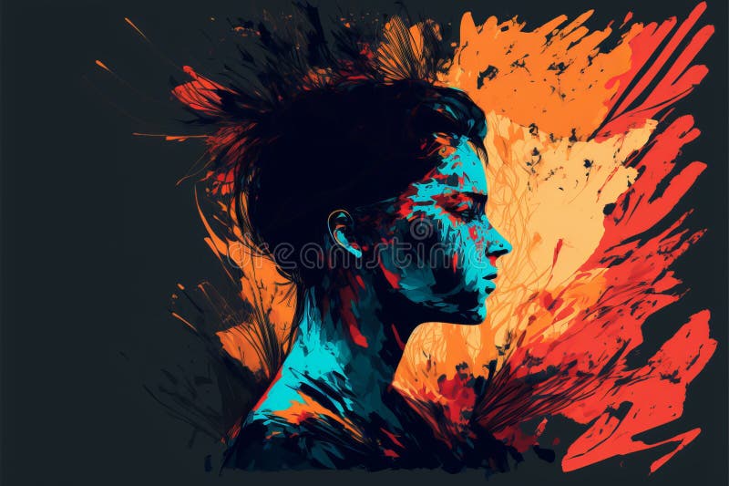 Selflessness Abstract Art (generative AI) Stock Illustration ...