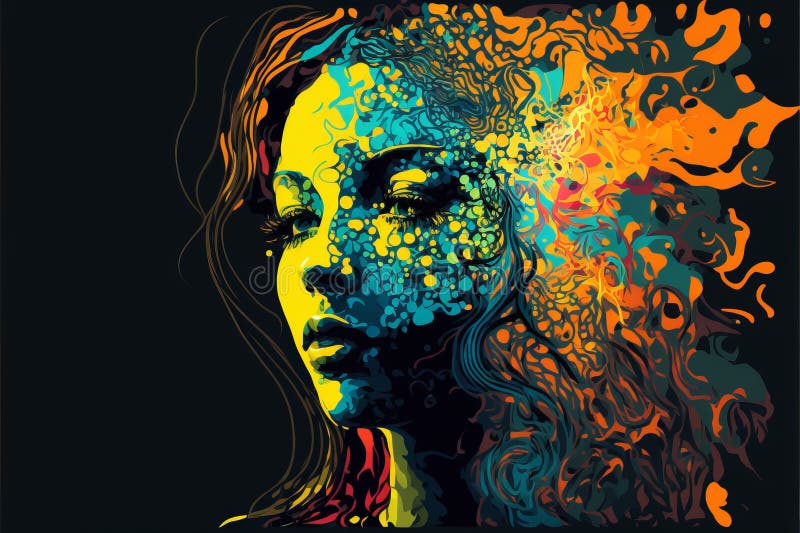 Selflessness Abstract Art (generative AI) Stock Illustration ...