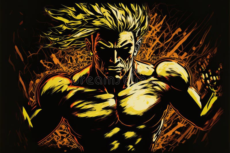 Strength Abstract Art (generative AI) Stock Illustration - Illustration ...