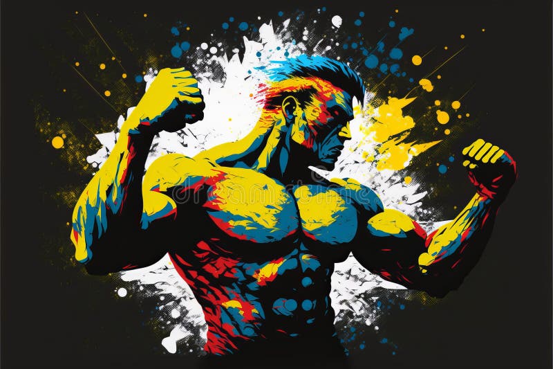 Strength Abstract Art (generative AI) Stock Illustration - Illustration ...