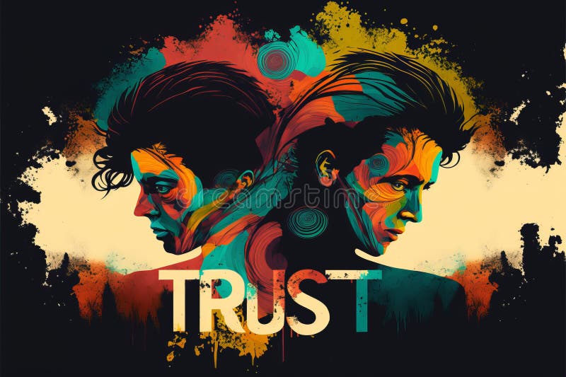 Trust Abstract Art (generative AI) Stock Illustration - Illustration of ...