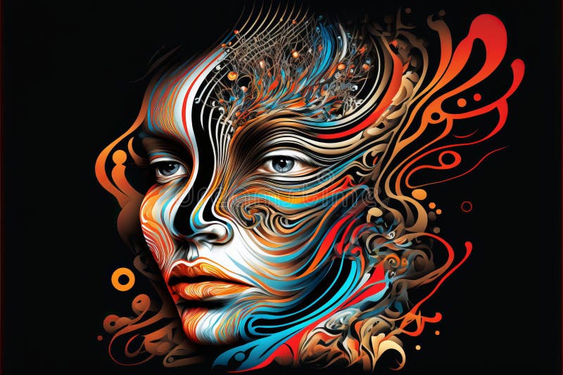 Wisdom Abstract Art (generative AI) Stock Illustration - Illustration ...