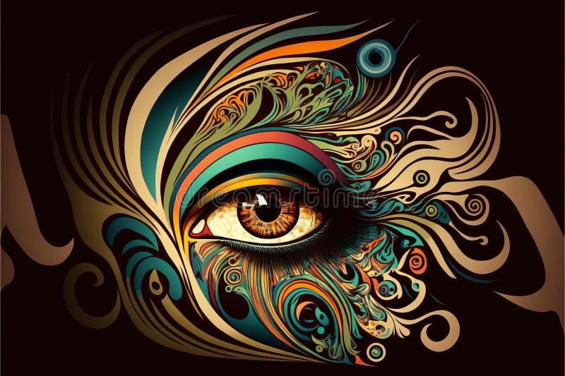 Wisdom Abstract Art (generative AI) Stock Illustration - Illustration ...