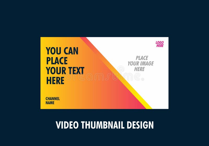 Unique and Colorful Video Thumbnail Stock Vector - Illustration of ...