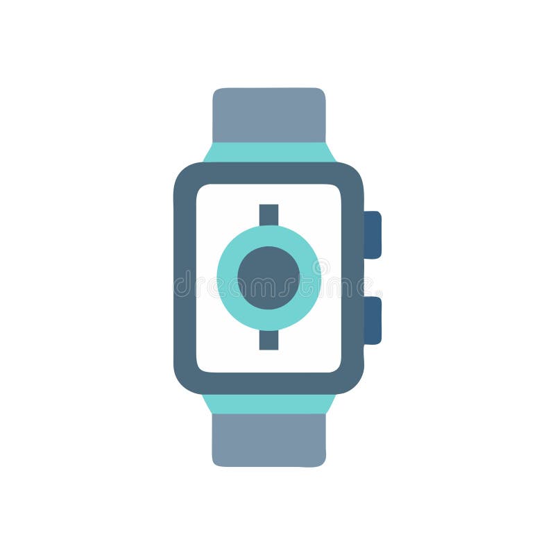 Unique Compact Smartwatch Icon Stock Vector - Illustration of elegant ...