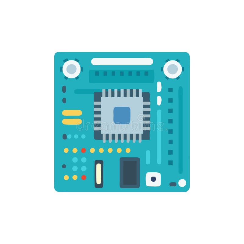 Unique Computer Motherboard Electrical Icon Stock Illustration ...
