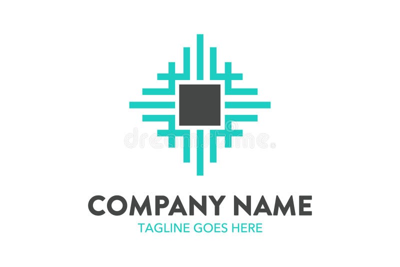 Unique Computer and Networking Logo Template Stock Vector ...