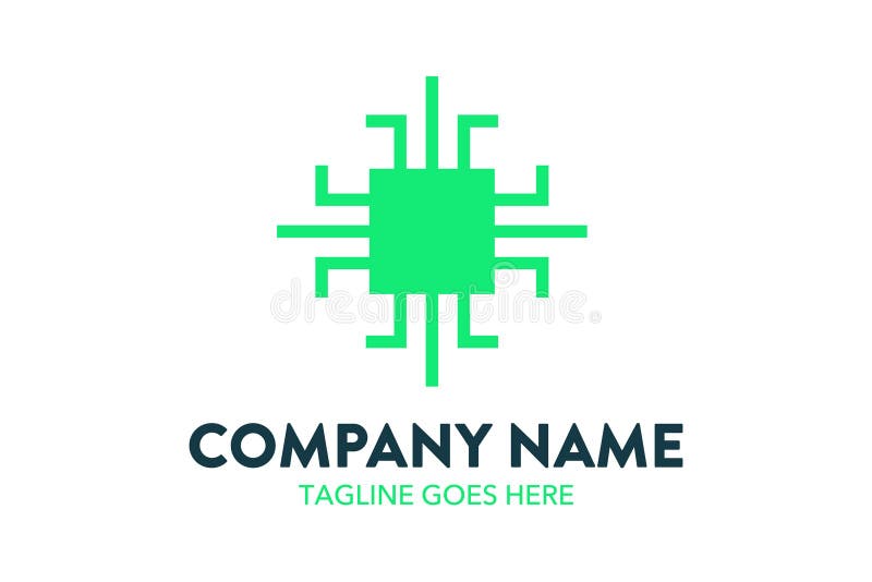 Unique Computer and Networking Logo Template Stock Vector ...
