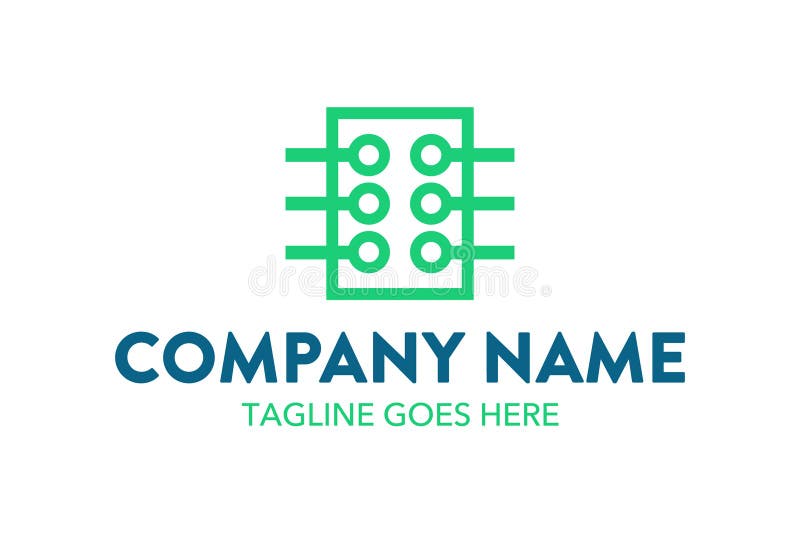 Unique Computer and Networking Logo Template Stock Vector ...