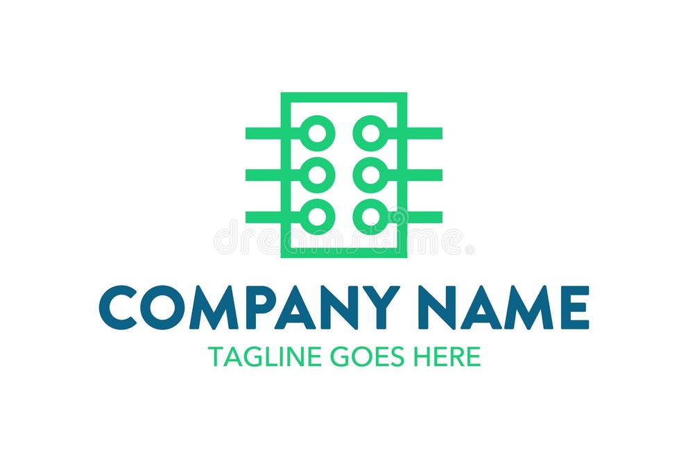 Unique Computer and Networking Logo Template Stock Vector ...