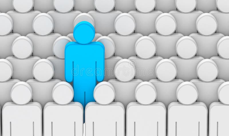 Unique Concept.3d Illustration Stock Illustration - Illustration of ...