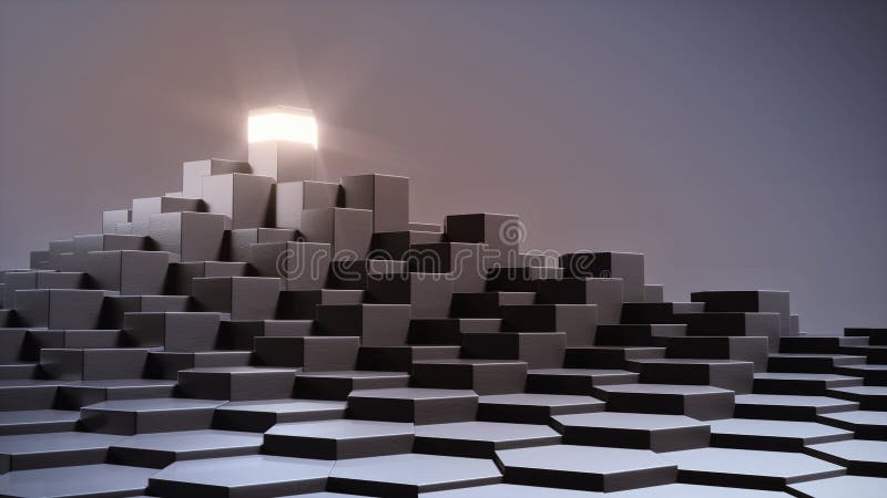 Unique Concept 3D Light Tower Stock Illustration - Illustration of ...