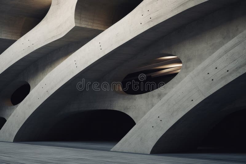 A Unique Concrete Structure with Circular Openings in Its Center Stock ...
