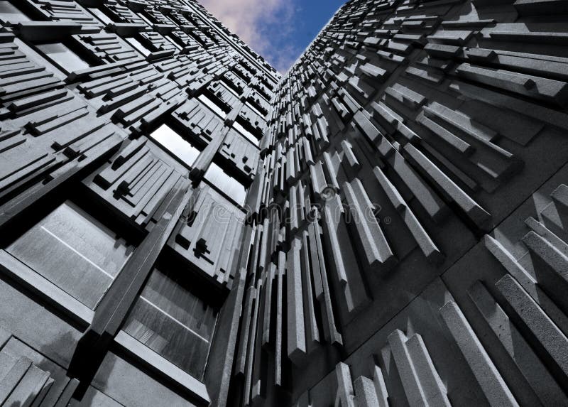Unique Concrete Structure Pointing To the Blue Sky, Toronto, on, Canada ...